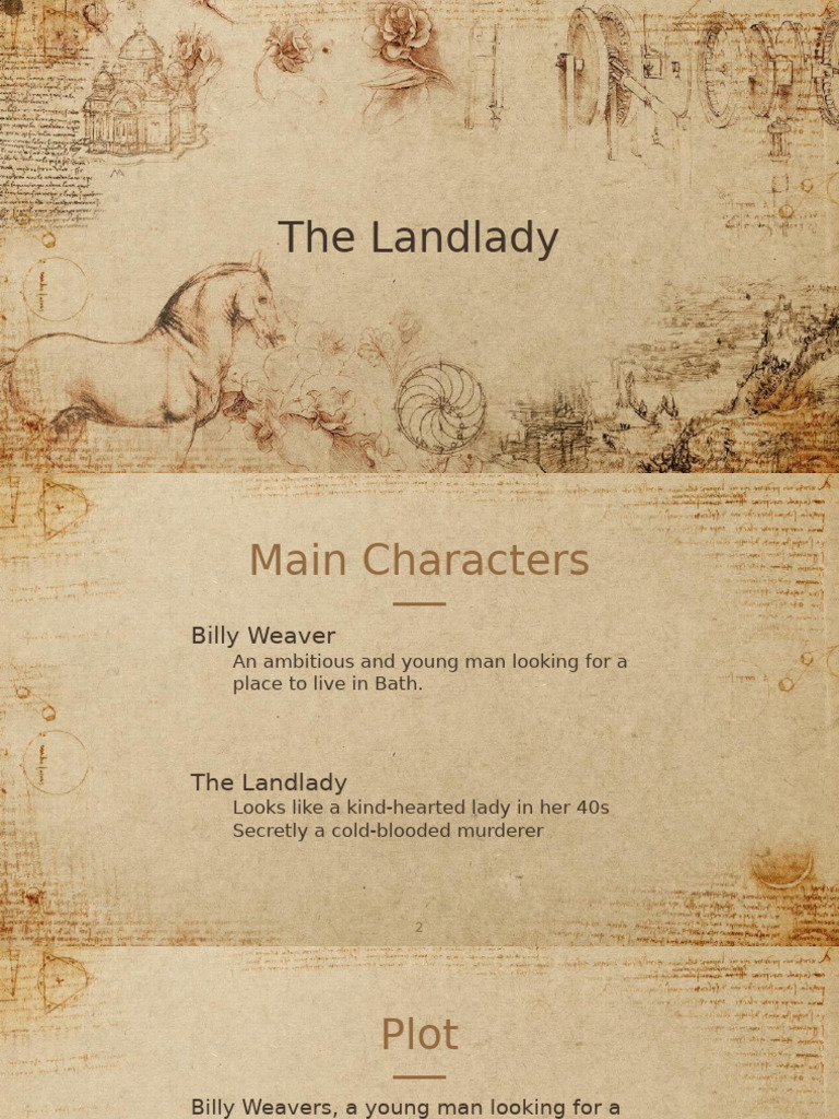 Rising Action in "The Landlady" | PDF