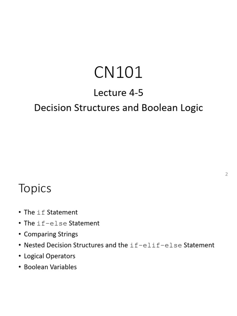 Lecture04 05 Pdf Boolean Data Type Computer Programming 3208