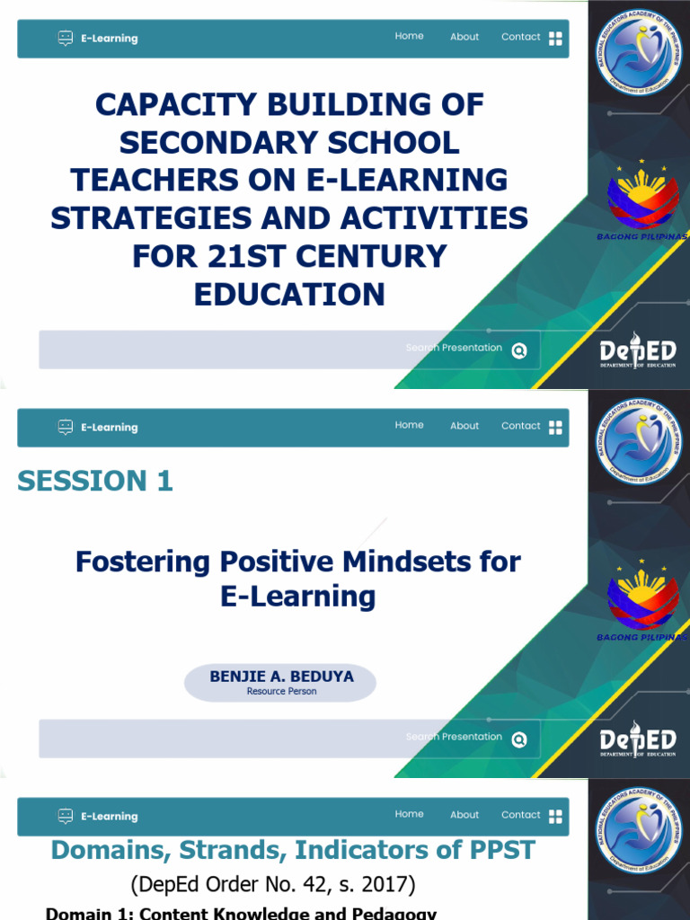 SD Session 1 BEDUYA - Introduction To E-Learning | PDF | Educational Technology | Learning