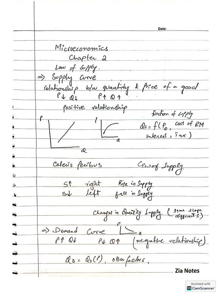 MicroEco Notes Mid1 Chapter 1 & 2 | PDF