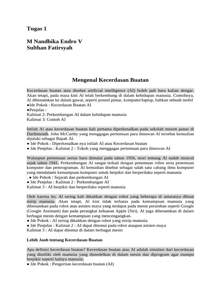 Mengenal Kecerdasan Buatan | PDF