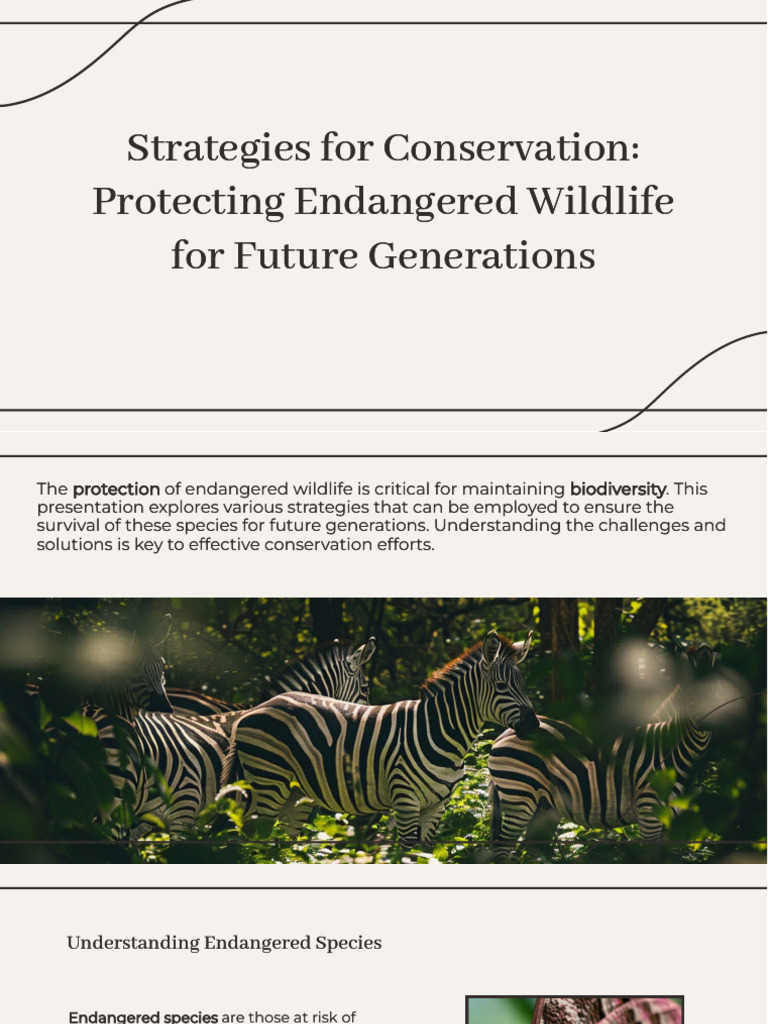 Slidesgo Strategies For Conservation Protecting Endangered Wildlife For ...