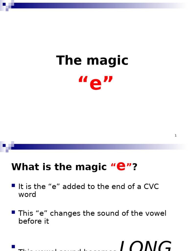 Magic E PPT Final | PDF
