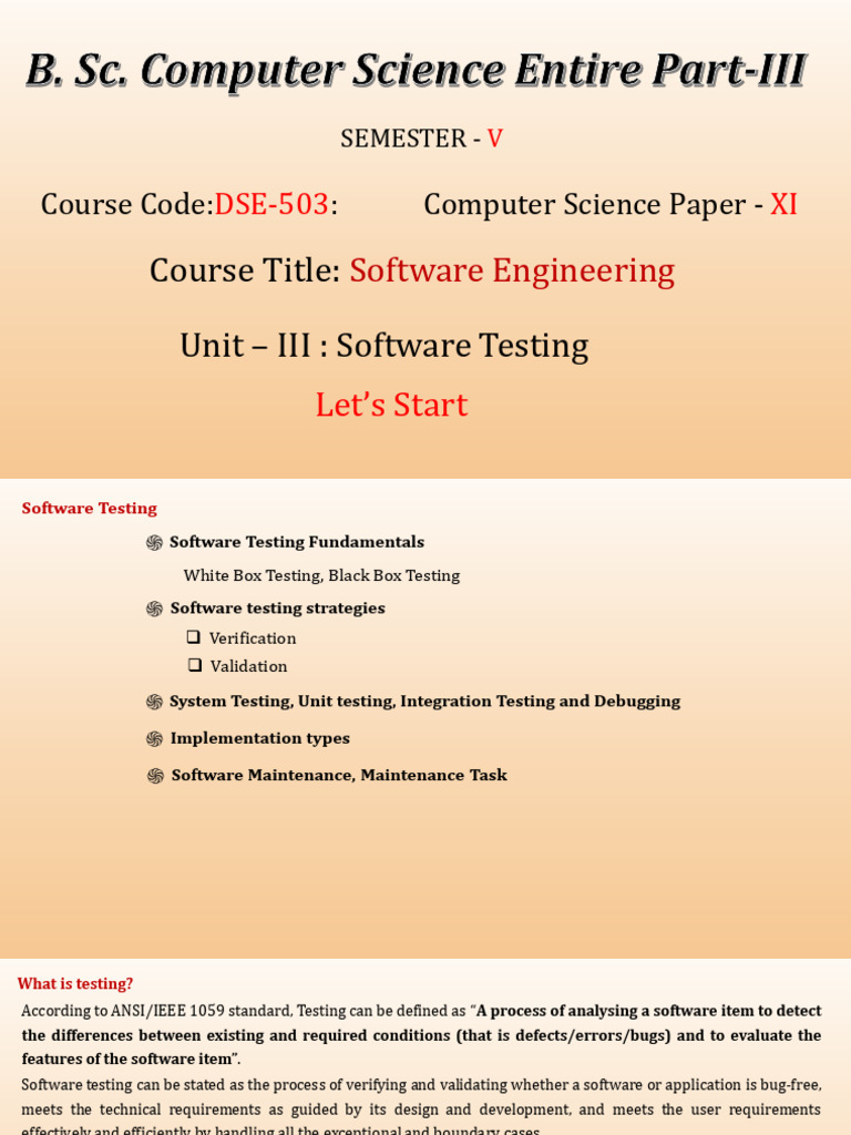 UNIT 3 Software Testing | PDF | Software Testing | Unit Testing UNIT 3 Software Testing | PDF | Software Testing | Unit Testing