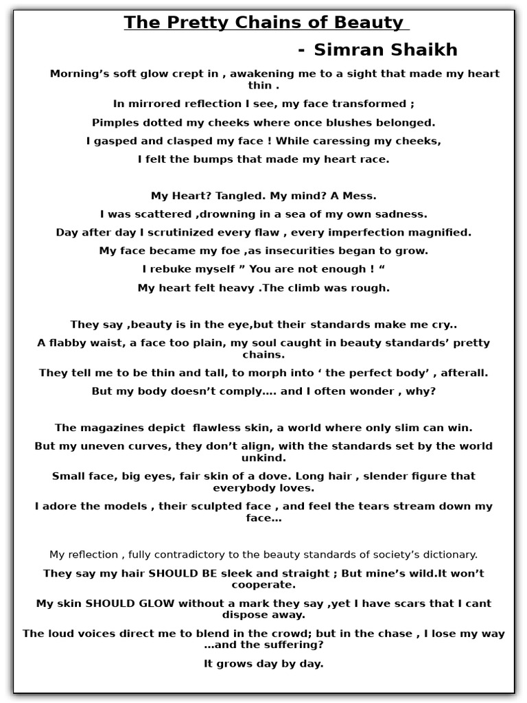 Struggles with Beauty Standards | PDF