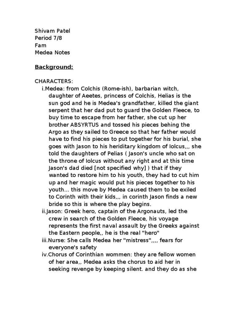 Medea's Revenge and Betrayal | PDF | Jason | Greek Mythology