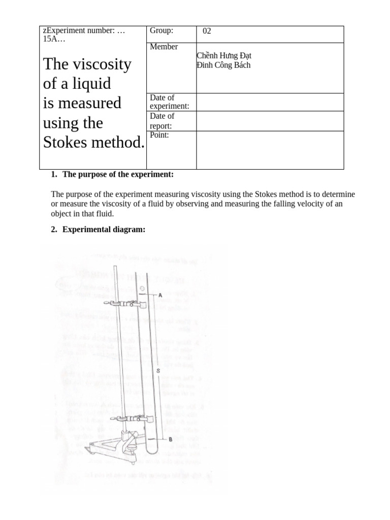 Bài 15A TNVL 1,1 | PDF | Viscosity | Force