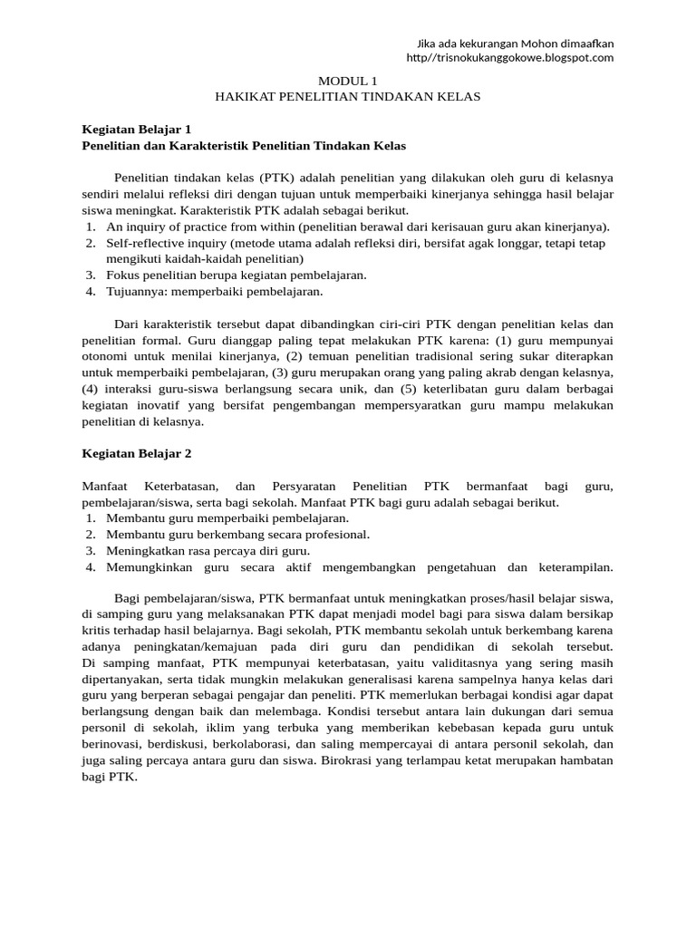 Ringkasann Modul PTK IDIK 4008 | PDF