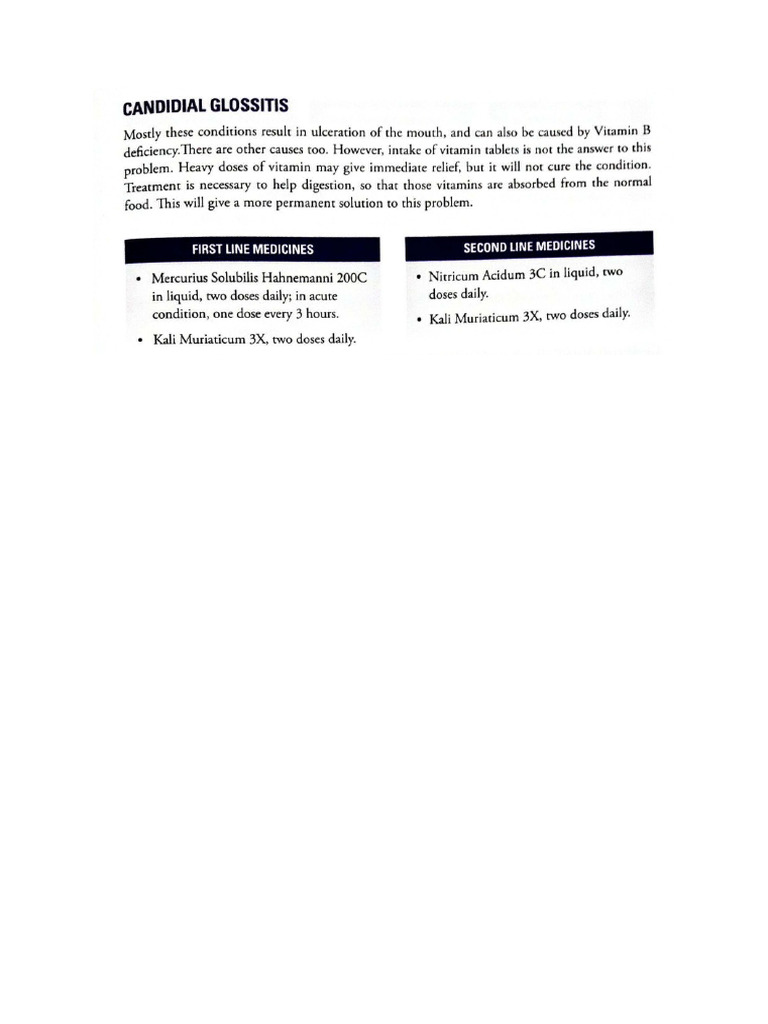 Candidial Glossitis | PDF