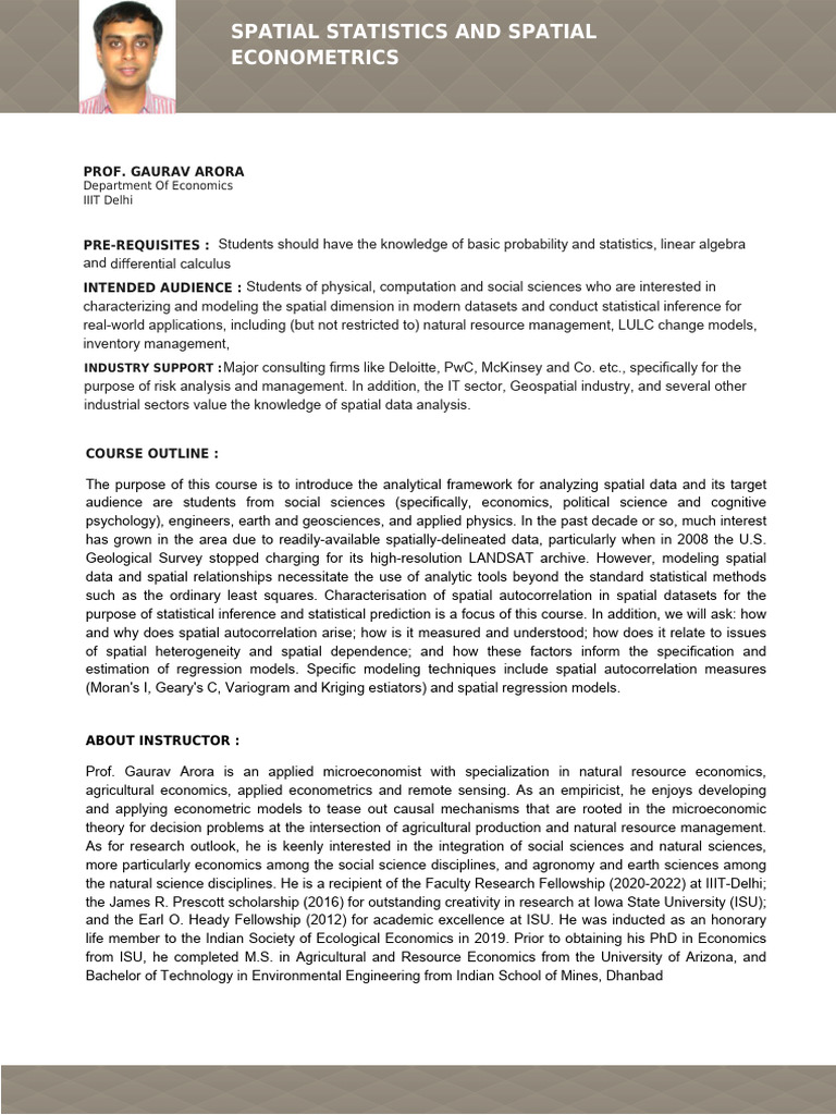 Spacial Statistics Pdf Spatial Analysis Statistics