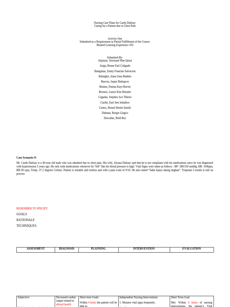 Ncp Corrected Pdf Heart Rate Pain