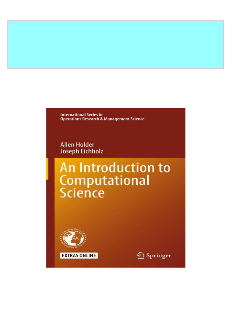 Immediate Download An Introduction To Computational Science Allen ...