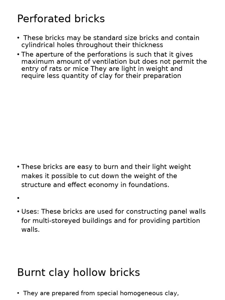 Special Types of Bricks | PDF | Refractory | Brick