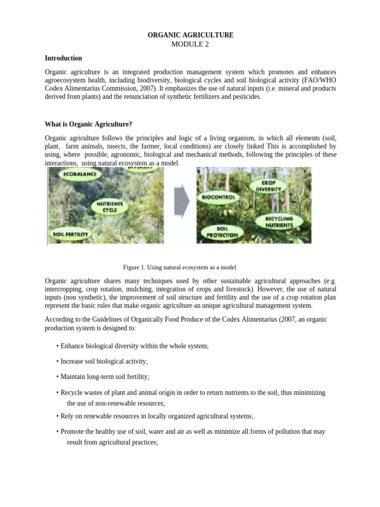 Principles of Organic Agriculture | PDF | Organic Farming | Agriculture