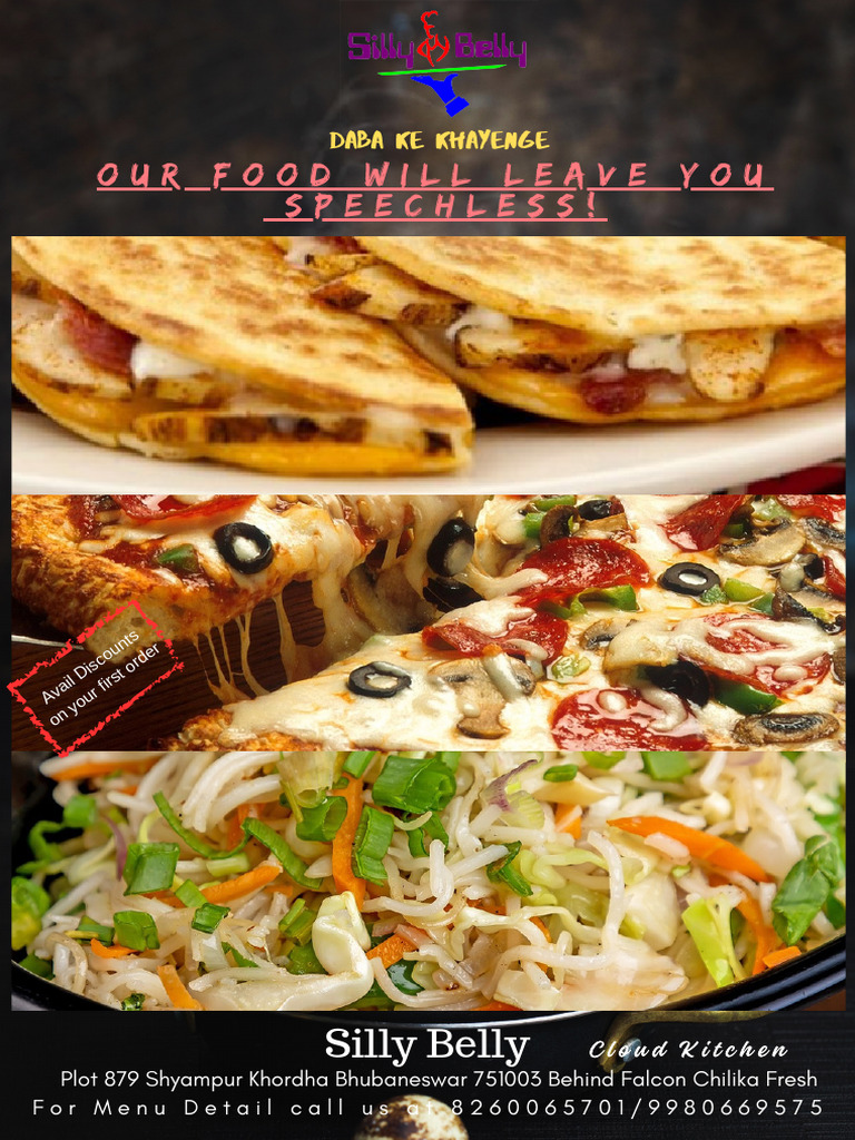 Silly Belly Menu Card | PDF | Indian Cuisine | Foods