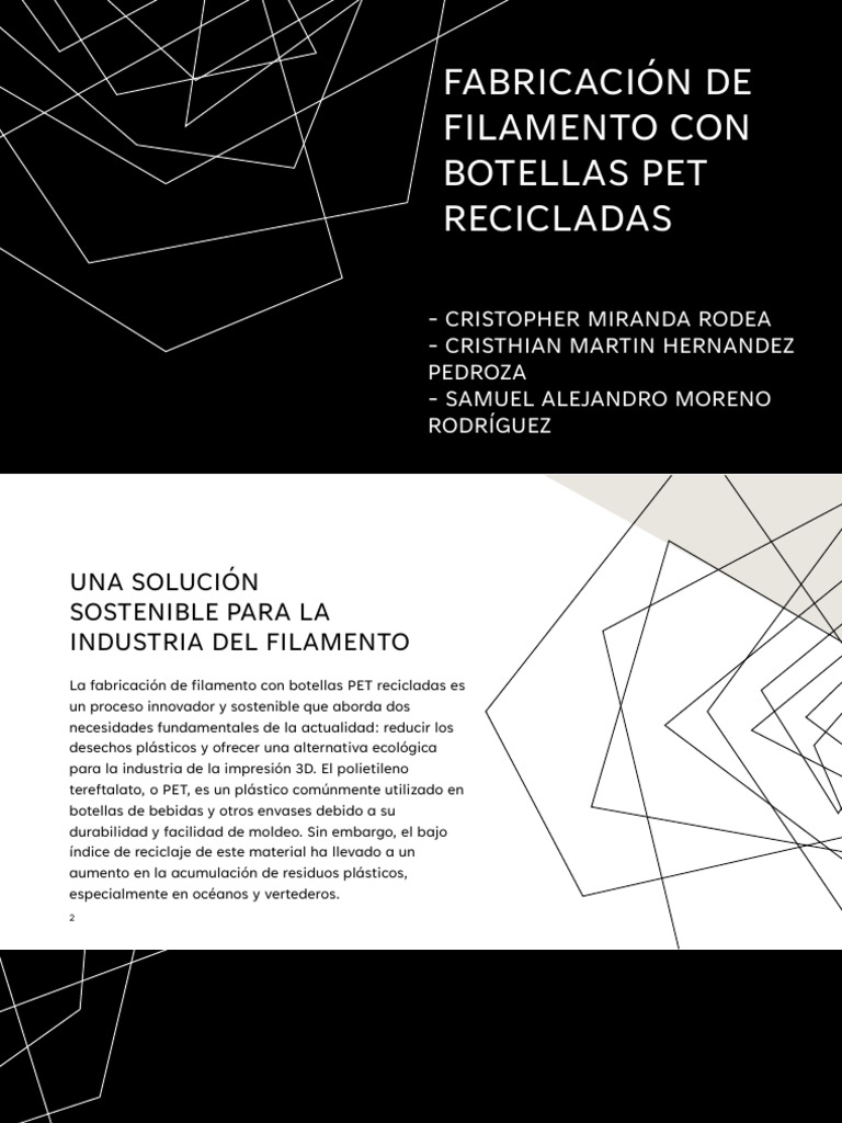 Filamento PET Reciclado para Impresión 3D | PDF | Residuos | Reciclaje