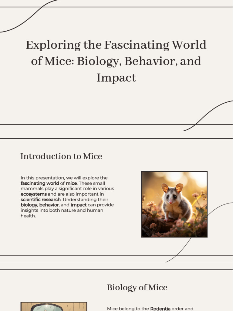Mice: Key Roles in Nature & Science | PDF
