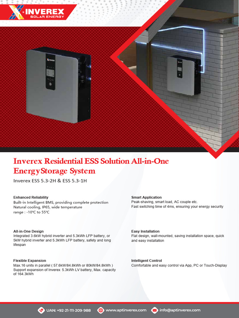 Inverex All-in-One ESS Overview | PDF | Power Inverter | Electrical Grid