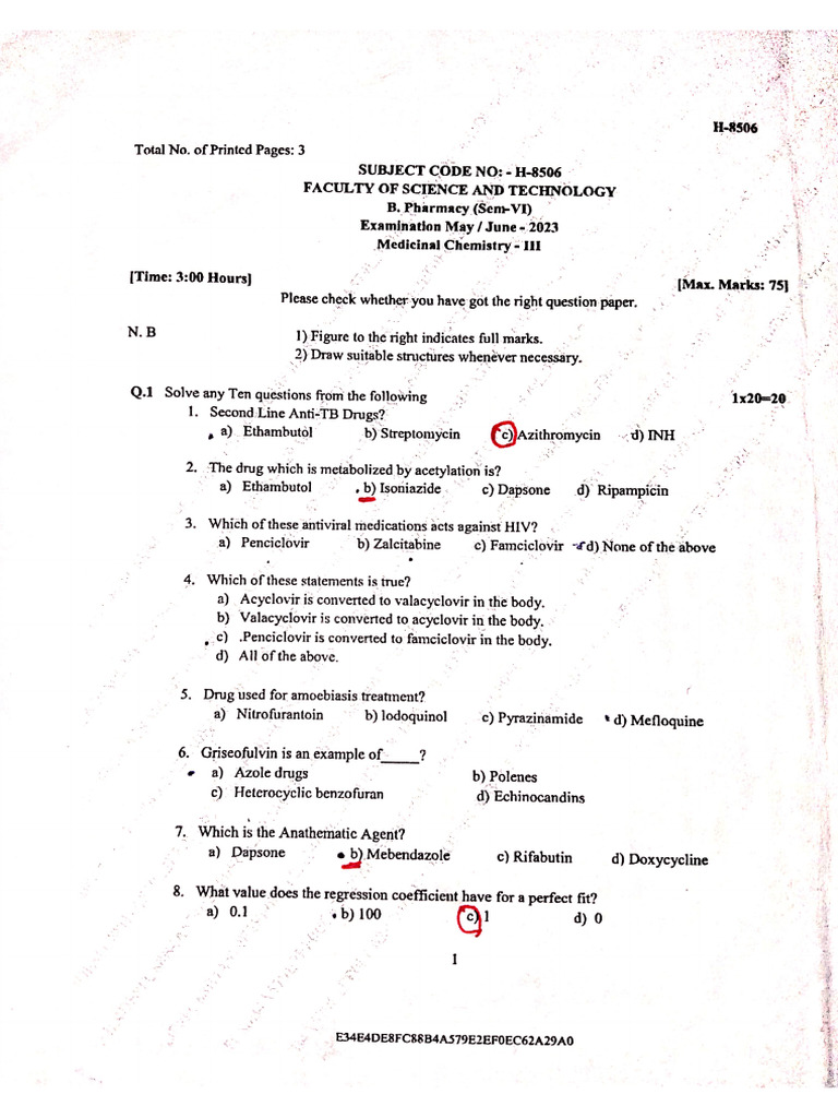 Medicinal Chemistry 3 | PDF