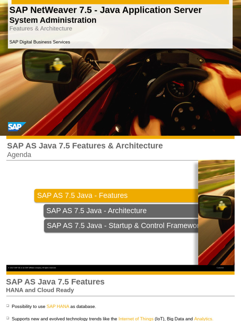 01 SAP WAS 7.5 Java Features and Architecture | PDF | Java (Programming ...