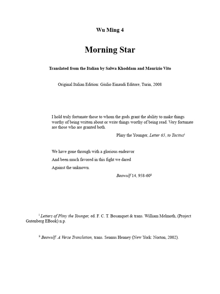 Morning Star: A Journey Through Time | PDF | Translations