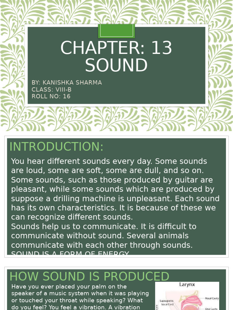 SOUND | PDF | Sound | Ear