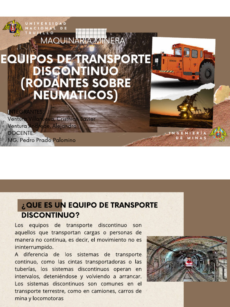 Equipos de Transporte Discontinuo (Rodantes Sobre Nreumaticos ...
