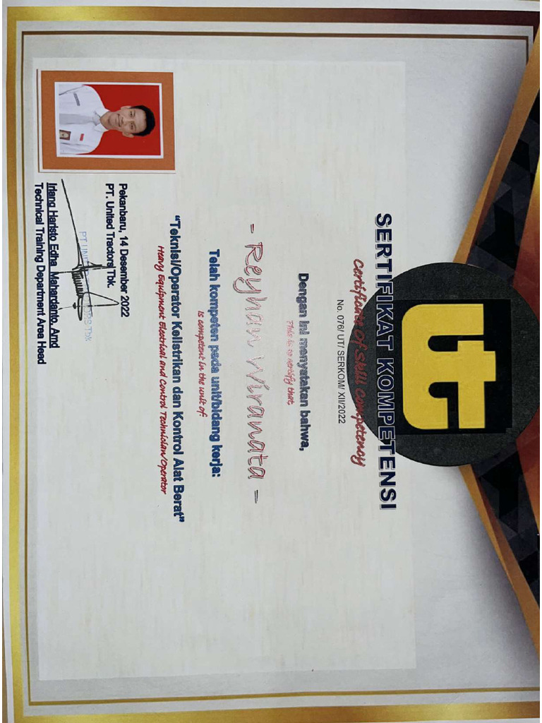 Sertifikat UT PDF | PDF