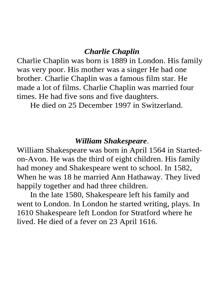 Charlie Chaplin | PDF