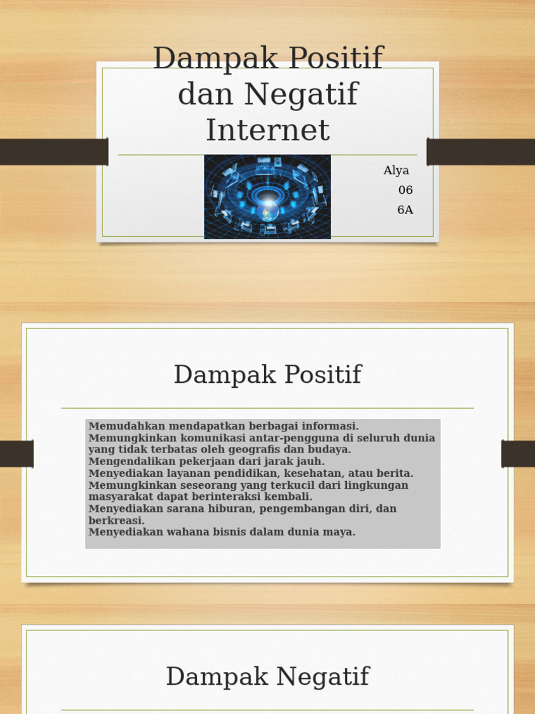 Dampak Positif Dan Negatif Internet | PDF