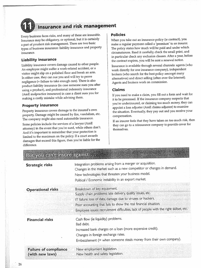 Insurance and Risk Management | PDF