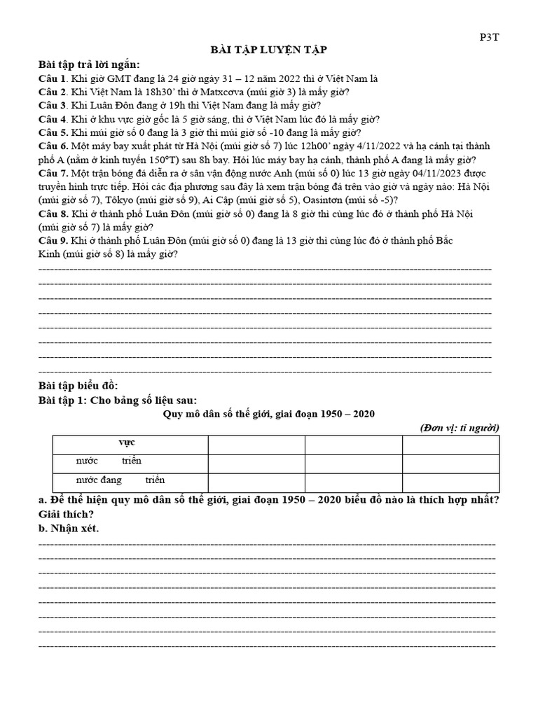 BÀI TẬP LUYỆN TẬP - ONTHI GKI | PDF