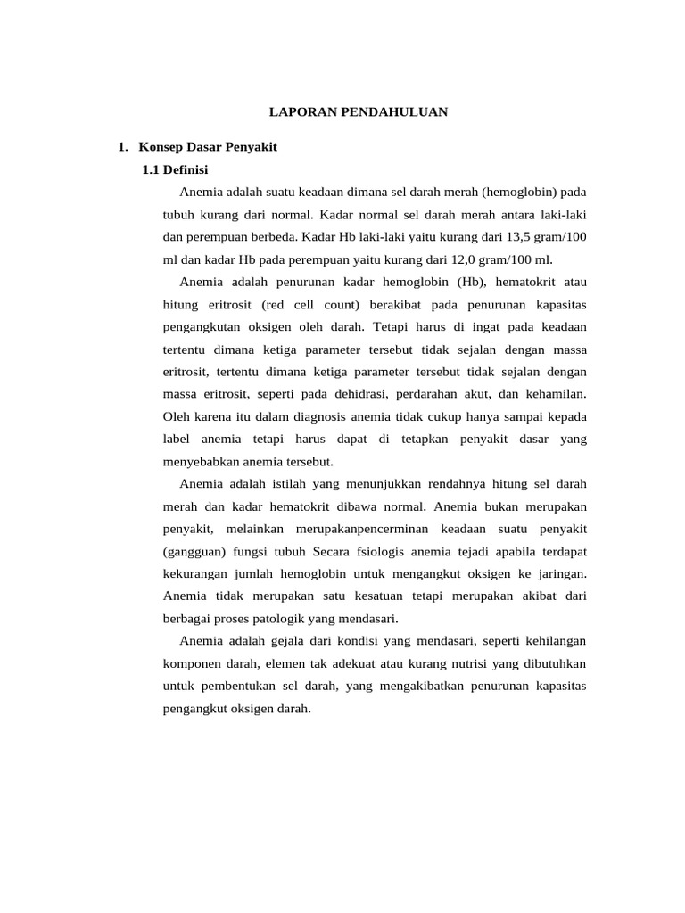 LP Anemia Lengkap | PDF