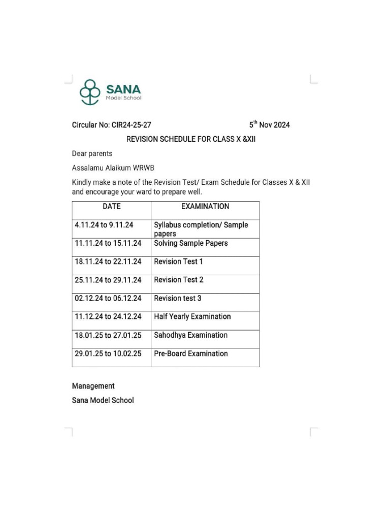 Revision Test - Grade 10 | PDF
