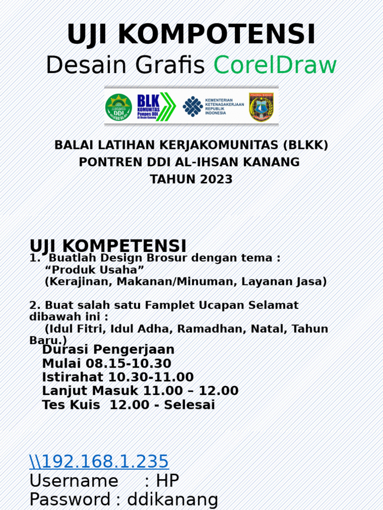 Uji Kompotensi Coreldraw | PDF