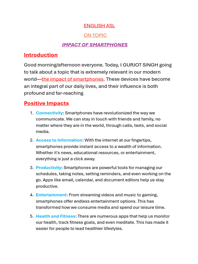 English Asl by Gurjot Singh | PDF | Smartphone