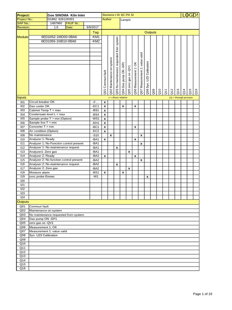 Logo Kiln Inlet g1862 Goe Sinoma - 6 | PDF | Computer Engineering | Electronics