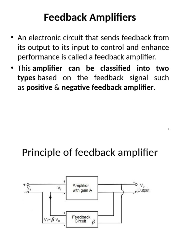 UNIT - 1 - Feedback Amplifiers | PDF | Amplifier | Feedback