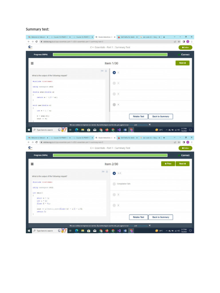 Summary Test Overview Pdf