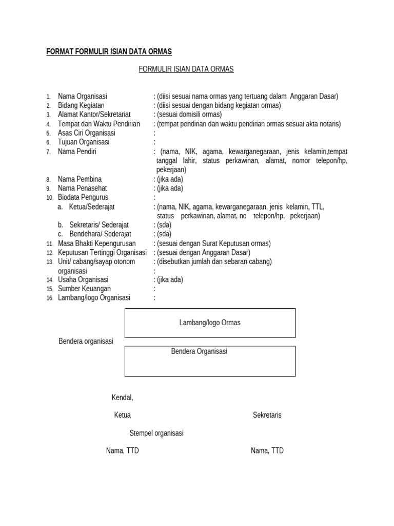 Formulir Isian | PDF