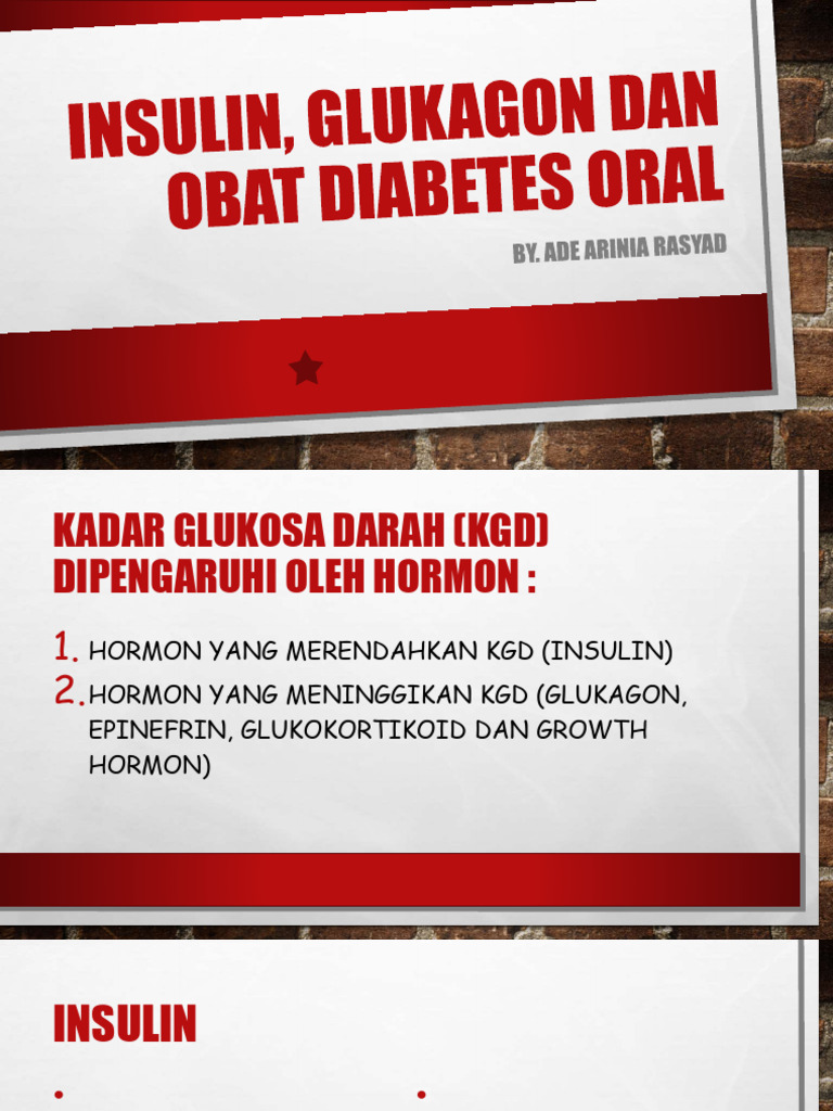 Insulin, Glukagon Dan Obat Diabetes Oral | PDF