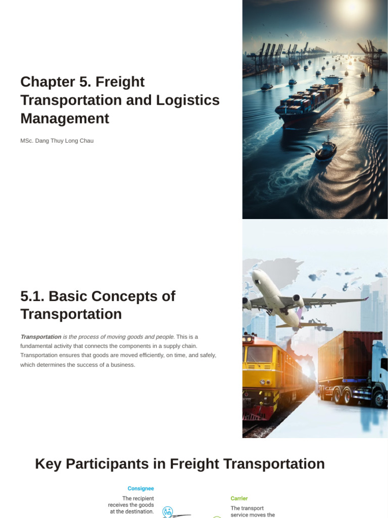 Chapter 5. Freight Transportation and Logistics Management | PDF | Transport | Cargo