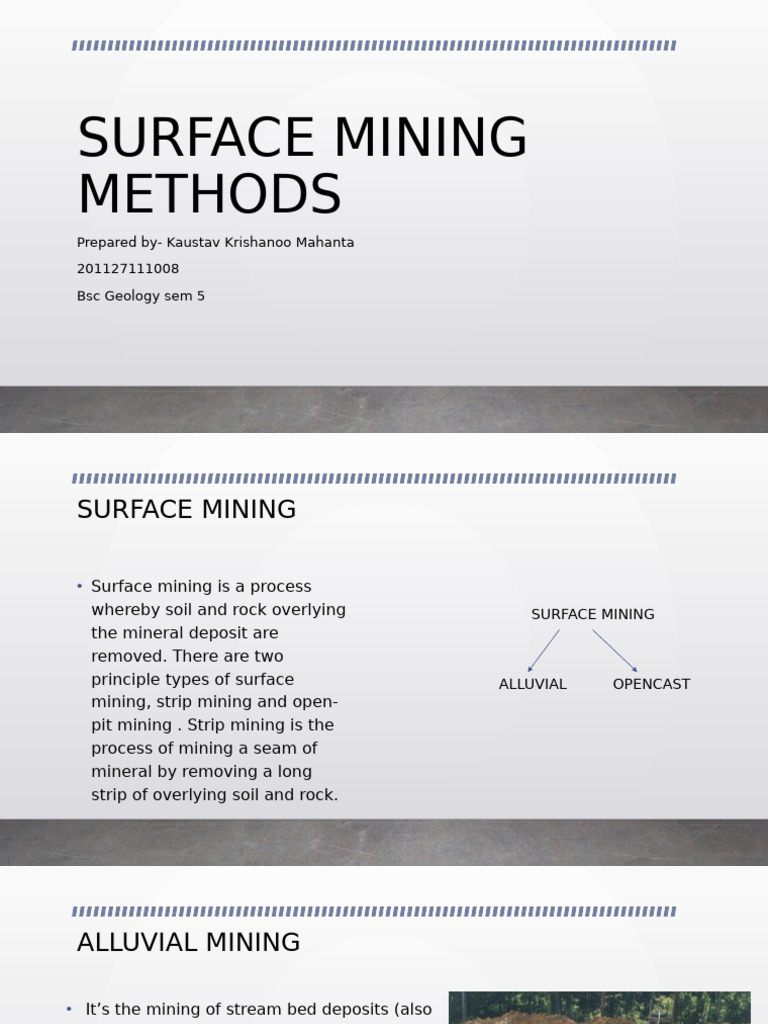 Surface Mining Methods | PDF | Mining | Natural Materials