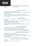 History of Cinema: Key Milestones | PDF | History