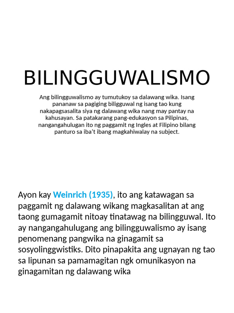BILINGGUWALISMO-WPS Office | PDF