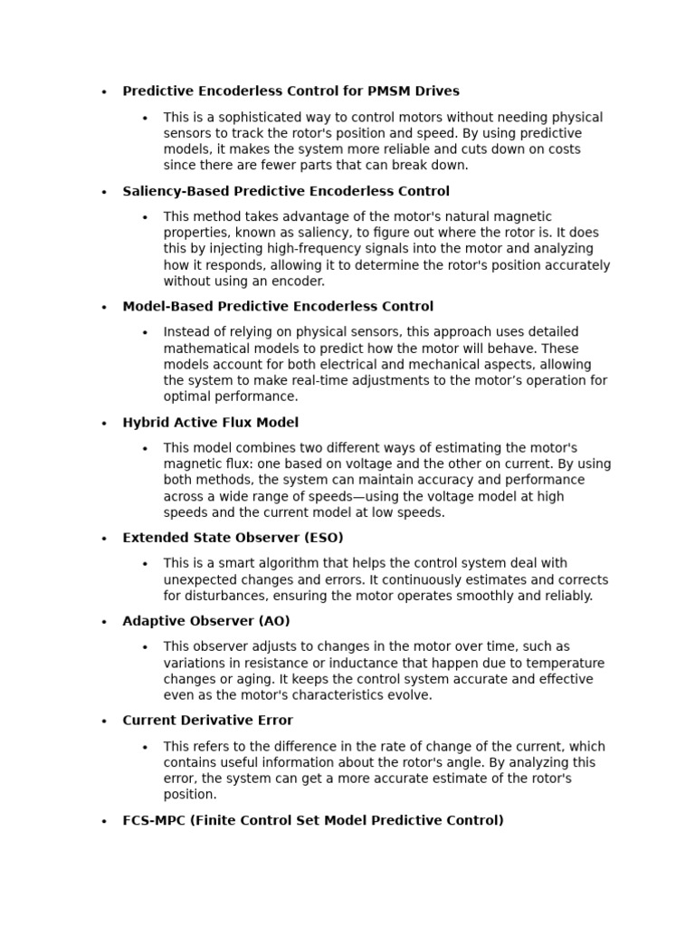 Predictive Encoderless Control For PMSM Drives | PDF | Electric Motor | Electrical Engineering