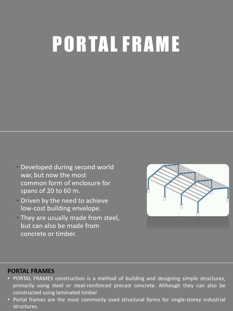 Ss 4 Portal Frames Pdf Framing Construction Beam Structure