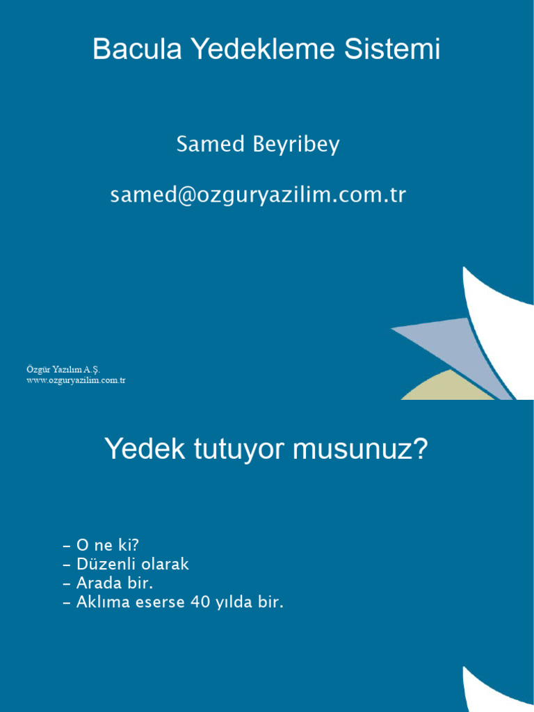 Bacula Sunum | PDF