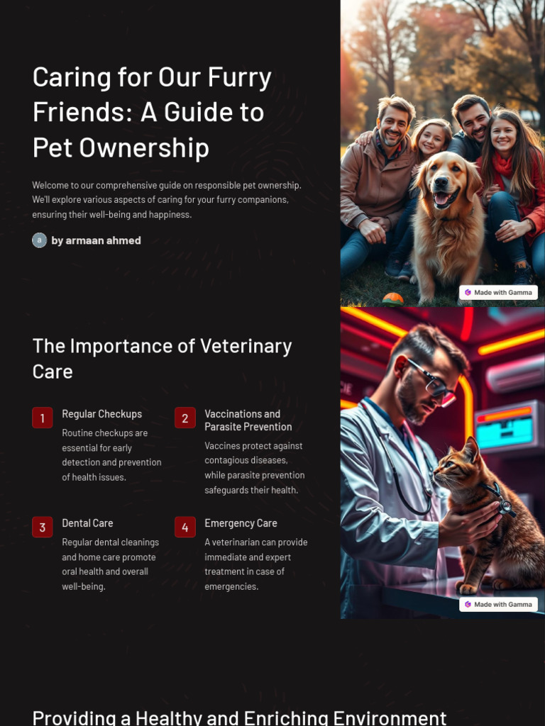 Caring For Our Furry Friends A Guide To Pet Ownership | PDF | Foods ...