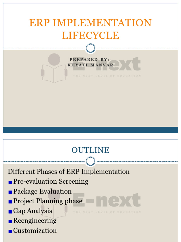 Unit-2 Erp Implementation Lifecycle (E-Next - In) | PDF | Enterprise Resource Planning | Product ...